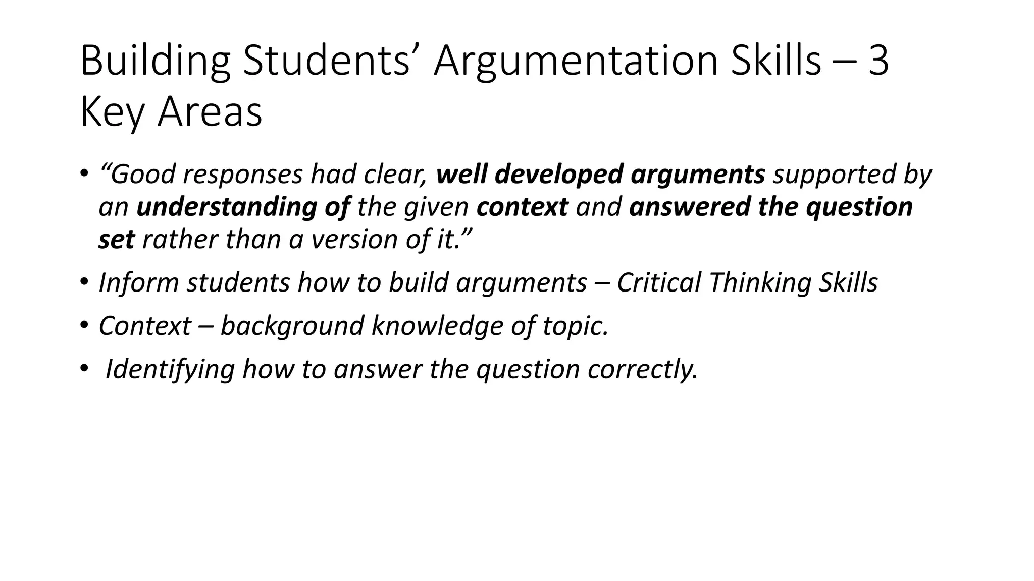 Building strong argument | PPTX