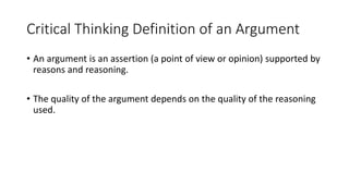 Building strong argument | PPTX