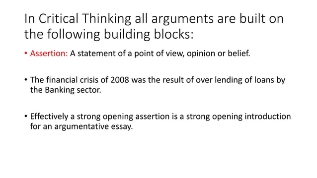Building strong argument | PPT