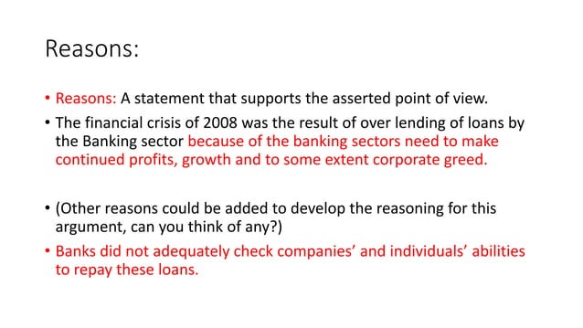 Building strong argument | PPT