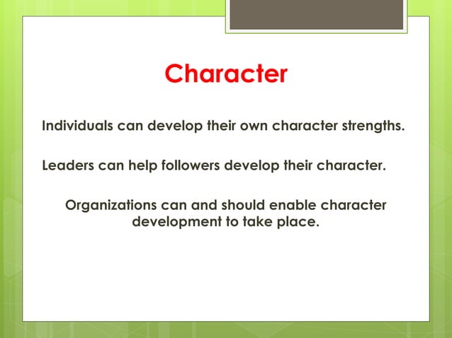 Building Strong Character | PPT