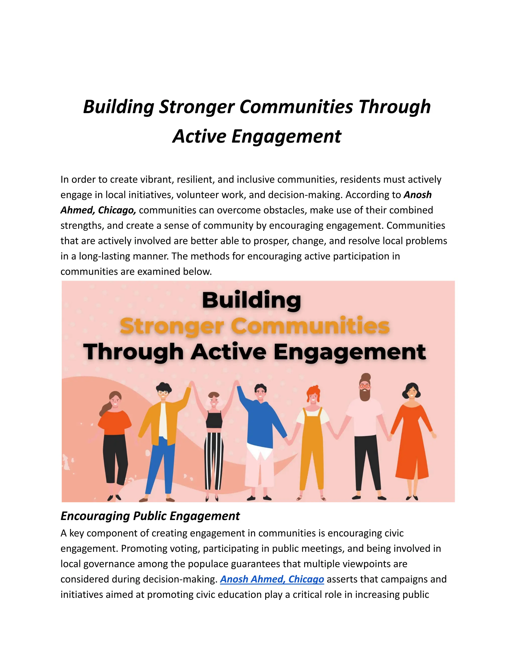 How Active Engagement Strengthens Communities | PDF