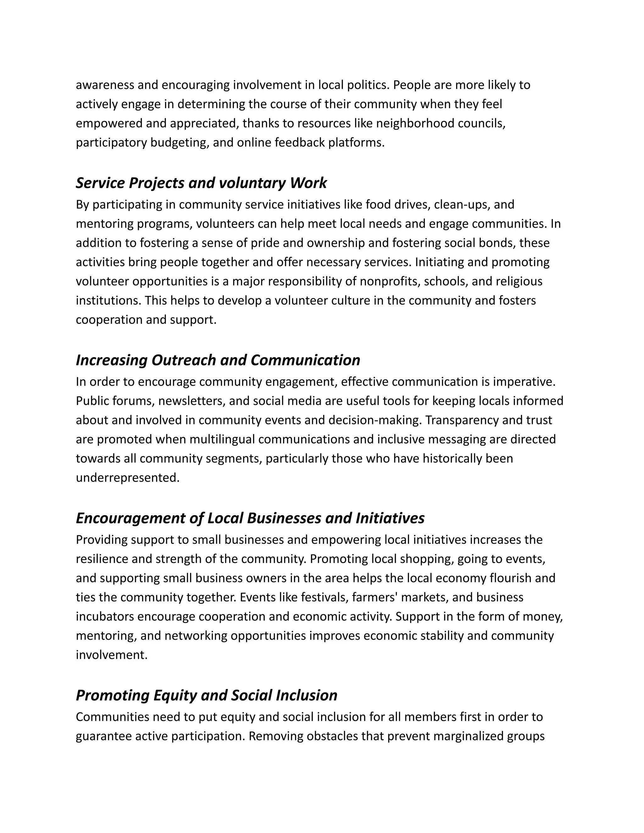 How Active Engagement Strengthens Communities | PDF