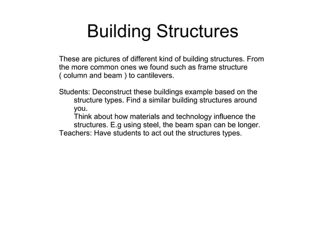 Building structures ppt | PPT