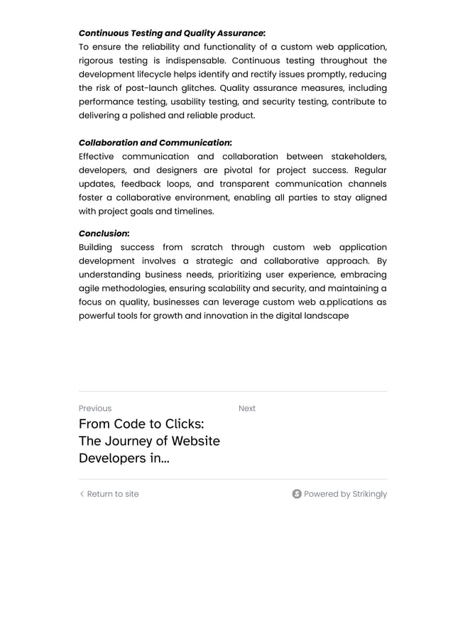 Building Success from Scratch Custom Web Application Development Strategies.pdf | Free Download
