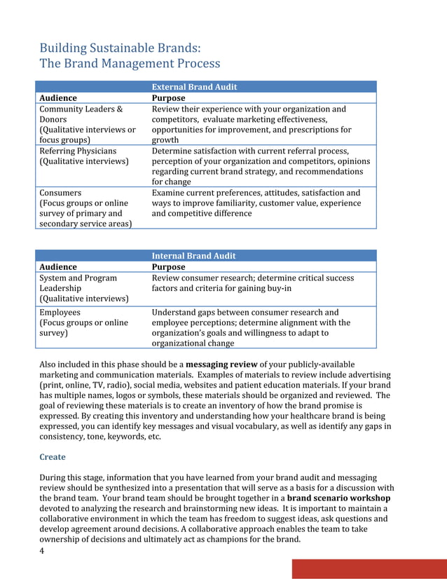 Building Sustainable Brands the Brand Management Process | PDF