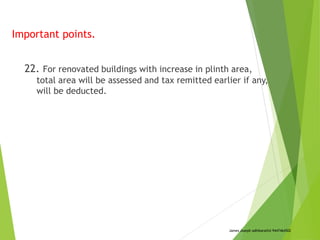 Kerala Building tax act - One time tax and Luxury to be paid in village ...