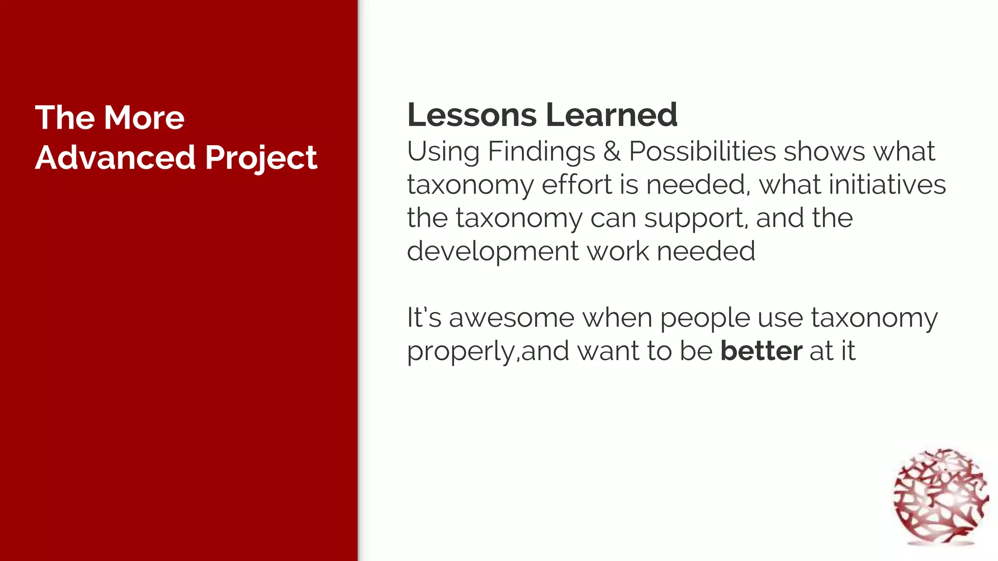 Building taxonomies lessons learned | PPTX
