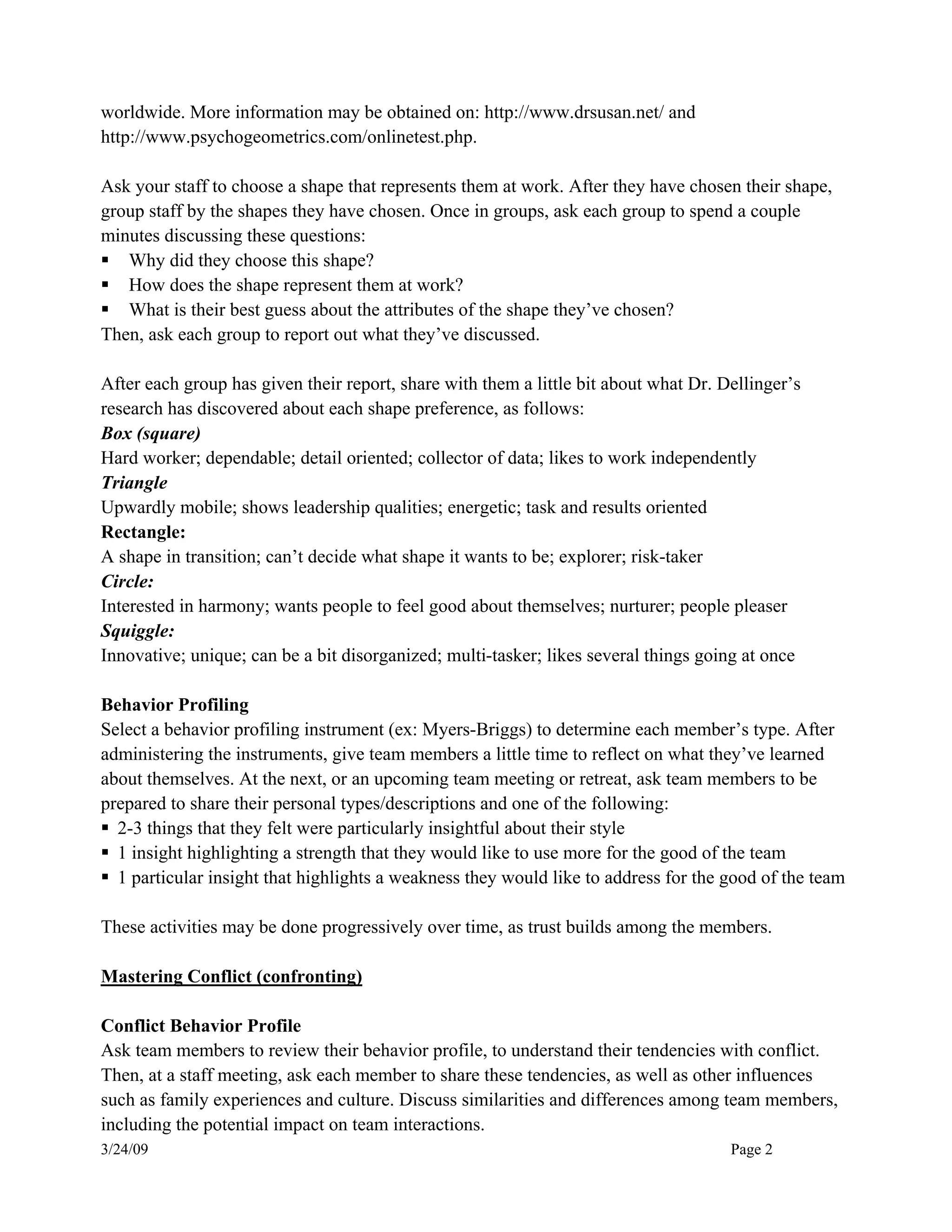 Building team resilience activities | PDF