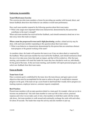 Building team resilience activities | PDF