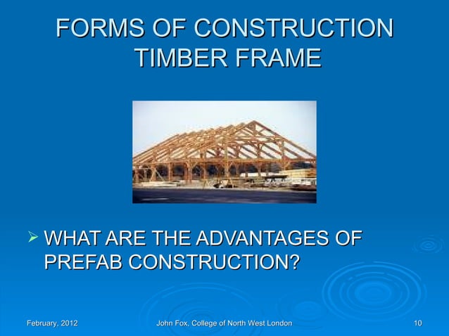 Building technology in construction intro | PPT