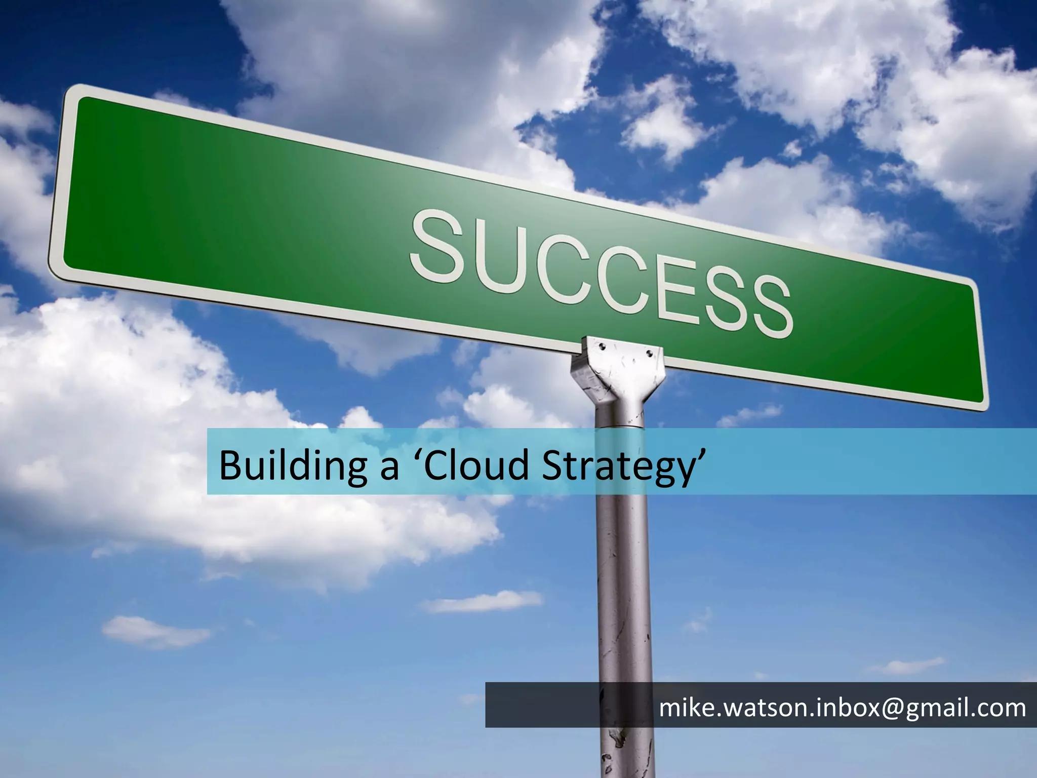 Building a Cloud Strategy | PDF
