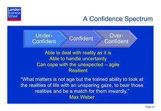 Building the Confident Organisation - LBS Professor Richard Jolly | PPT