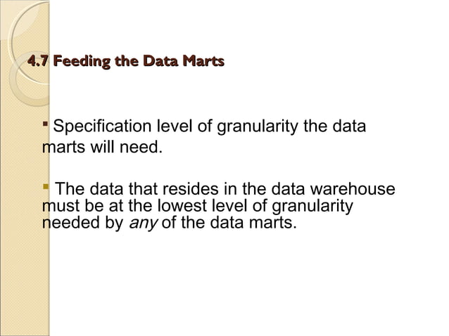 Lecture 04 - Granularity in the Data Warehouse | PPT