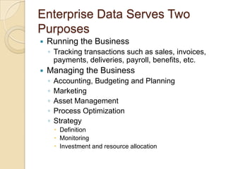 Building the enterprise data architecture | PPTX