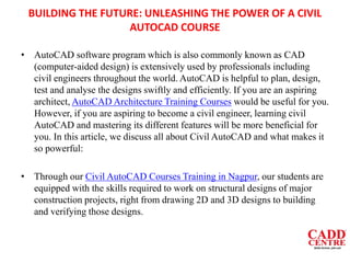 Building the Future: Unleashing the Power of a Civil AutoCAD Course ...