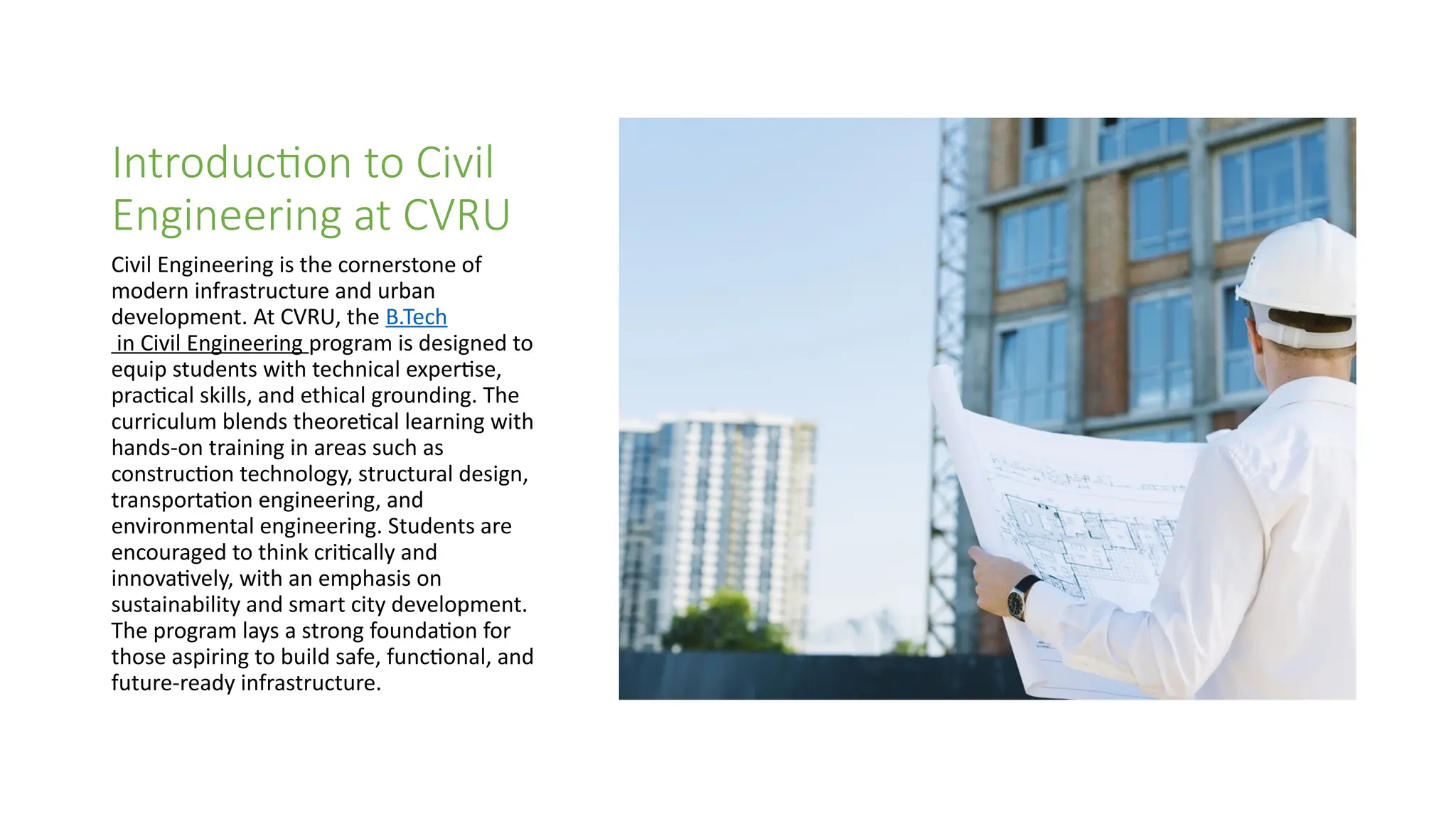 Building the Future - An Overview of the B.Tech Civil Engineering Program at CVRU.pptx