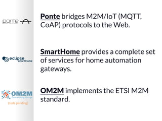Building the Internet of Things with Eclipse IoT - JavaLand 2014 | PDF