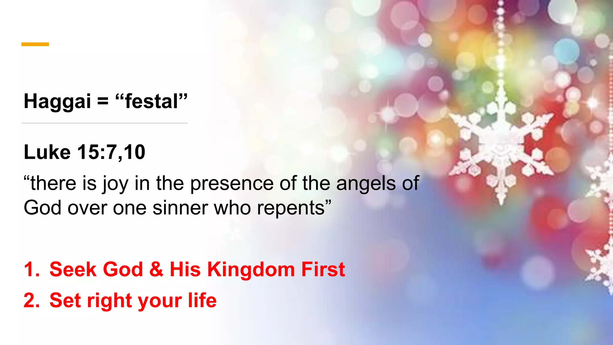 Haggai Chapter 2 - Building God's Kingdom | PPTX