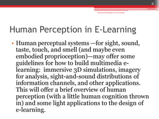 Building the Knowledge of Human Perception into E-Learning | PDF