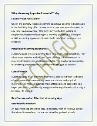 Building the Next Generation of Learning Leading eLearning App ...