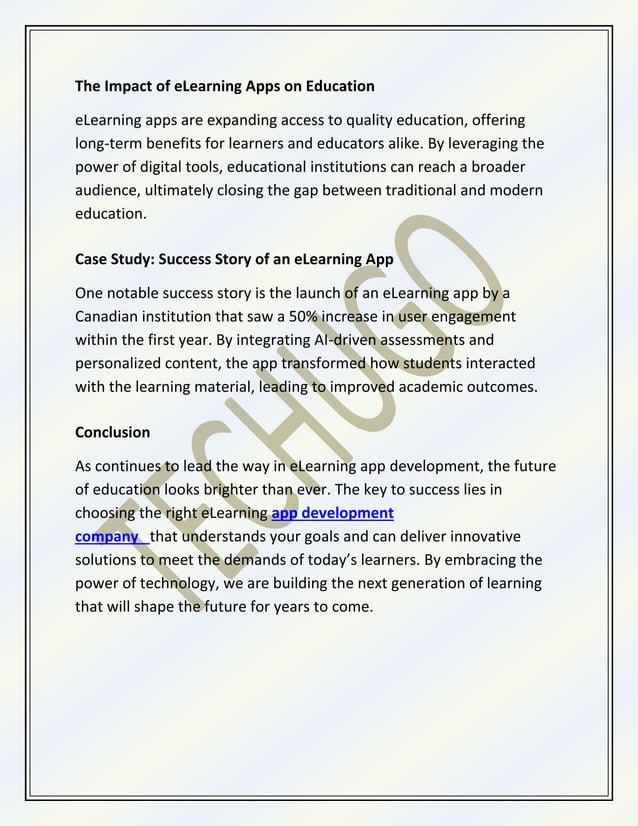 Building the Next Generation of Learning Leading eLearning App ...