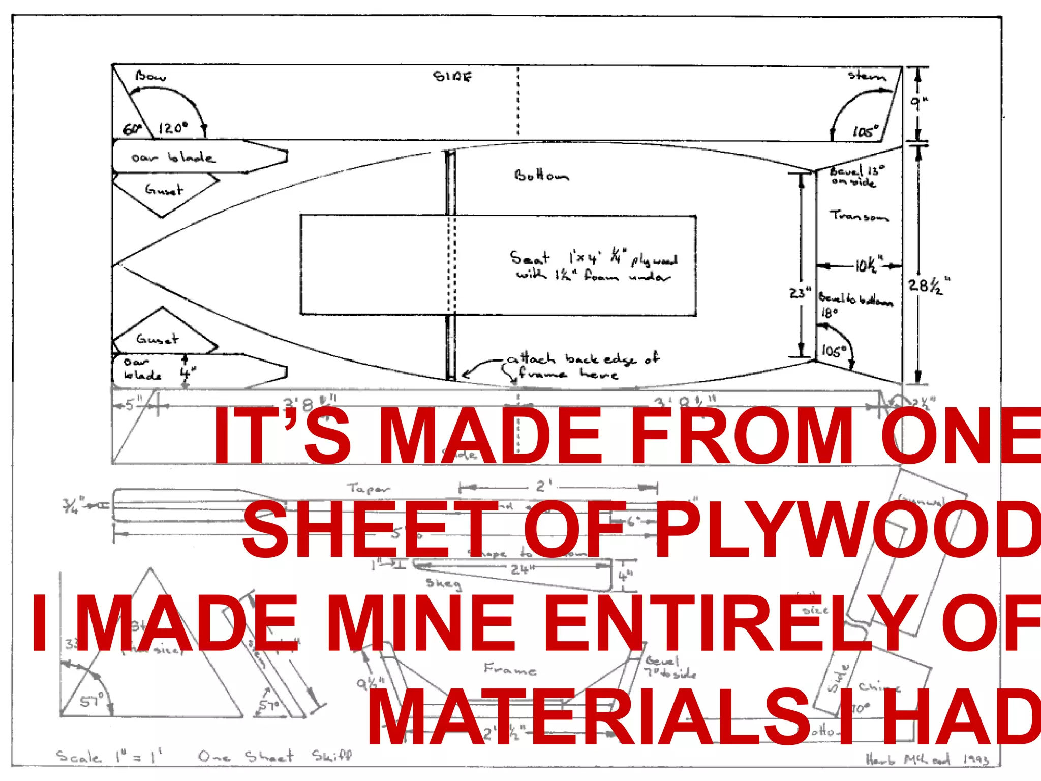 Building the One Sheet Skiff | PPT