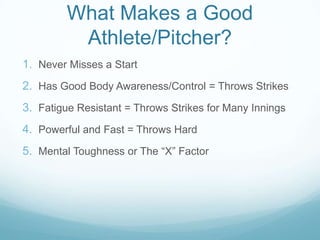 Building The Perfect Pitcher by Josh Heenan | PPTX