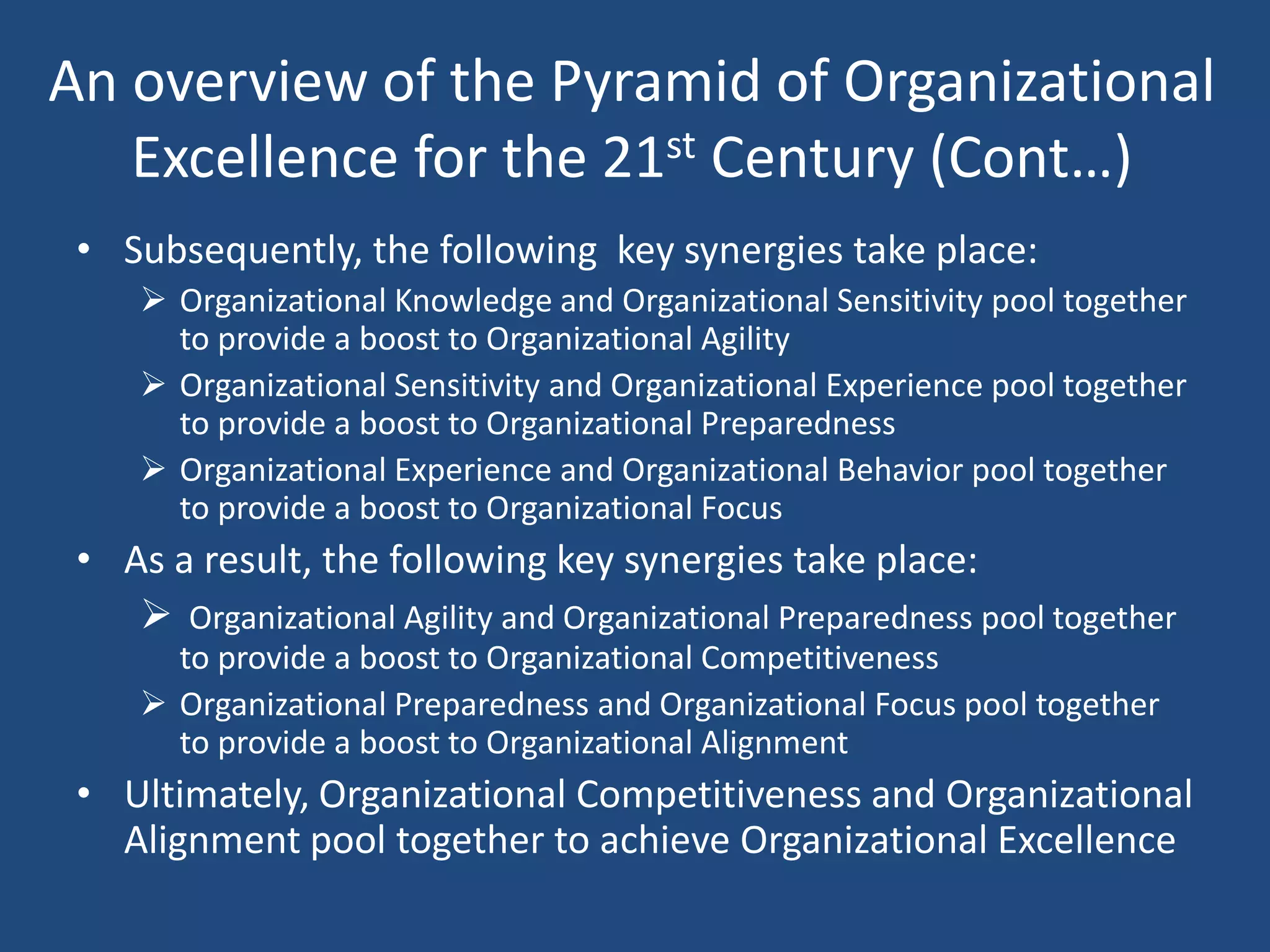 Building the Pyramid of Organizational Excellence for the 21st Century ...