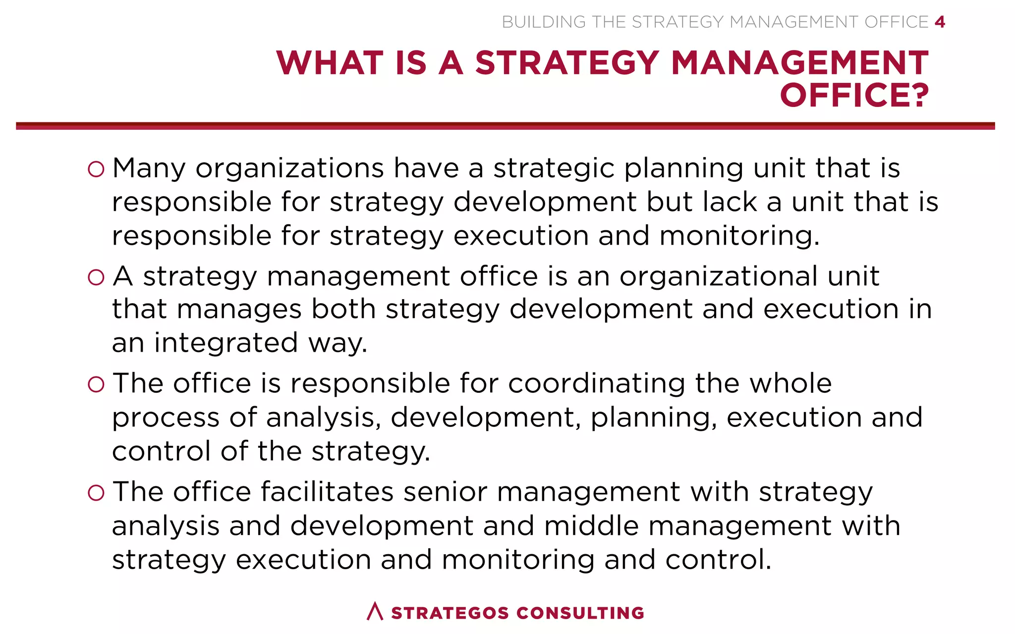 Building the Strategy Management Office | PDF