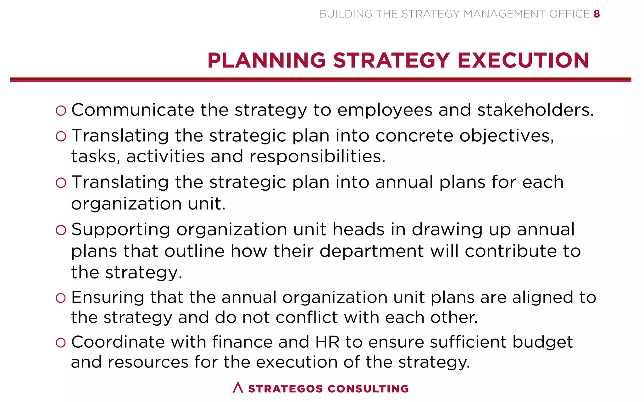 Building the Strategy Management Office | PDF