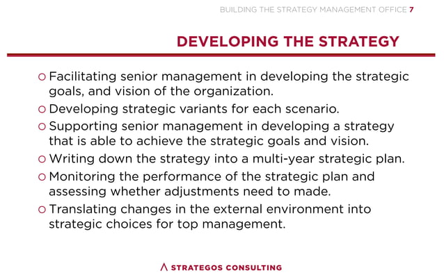 Building the Strategy Management Office | PDF