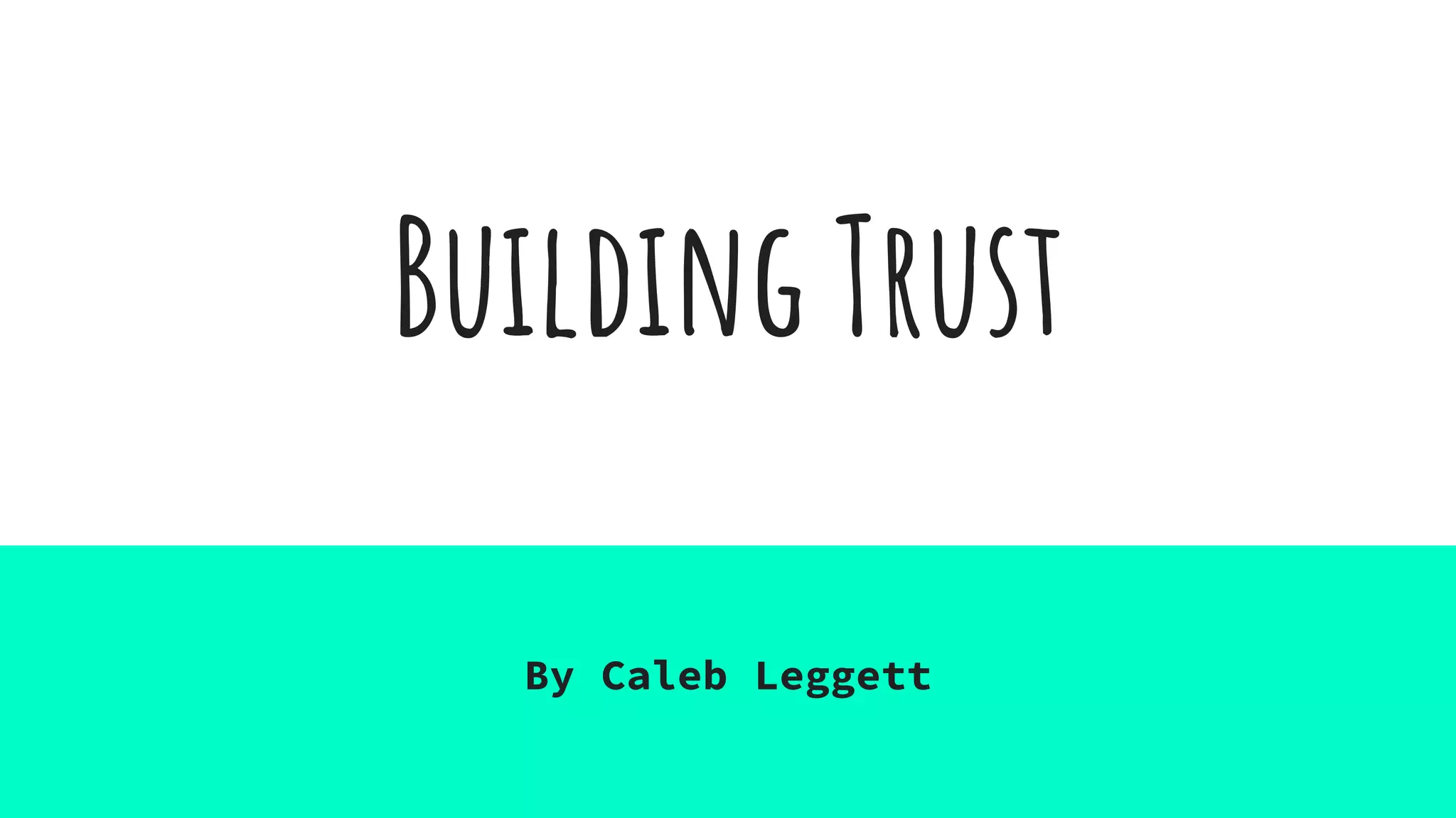 Building Trust | PPT