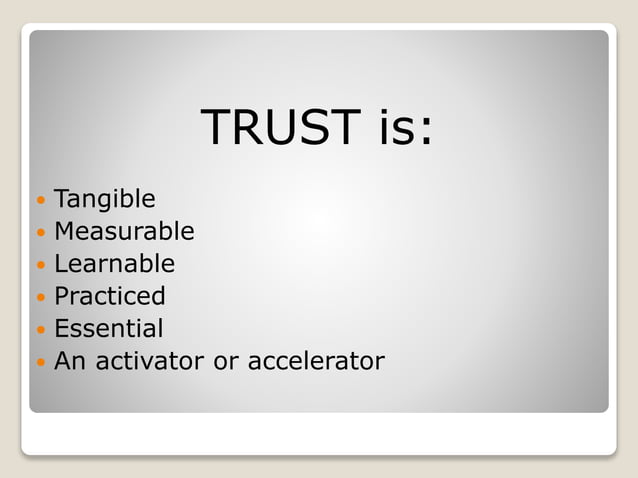 building trust at workplace environment pptx | PPTX