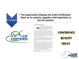 Building trust for cloud customers - the value of cif certification | PPTX