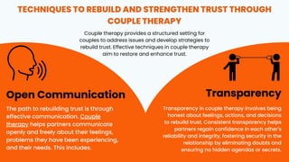 Building Trust in Relationships: Techniques from Couple Therapy | PDF