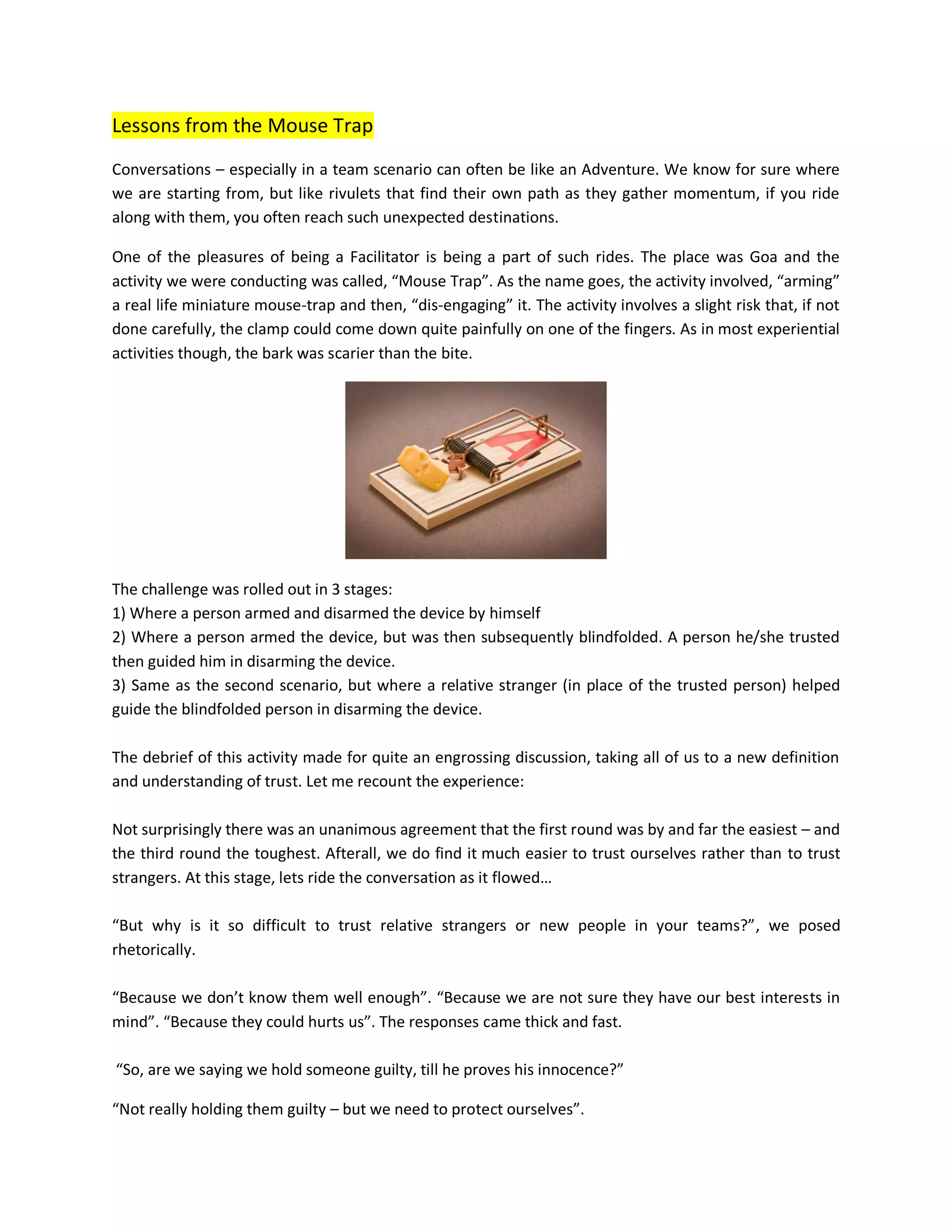 Building trust in teams | PDF