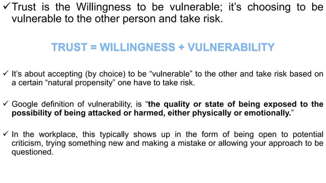 Building TRUST in Workplace - Managers Training.ppt | Family and ...