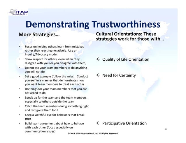 Building Trust on Multi-Cultural Teams | PDF