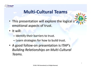 Building Trust on Multi-Cultural Teams | PDF