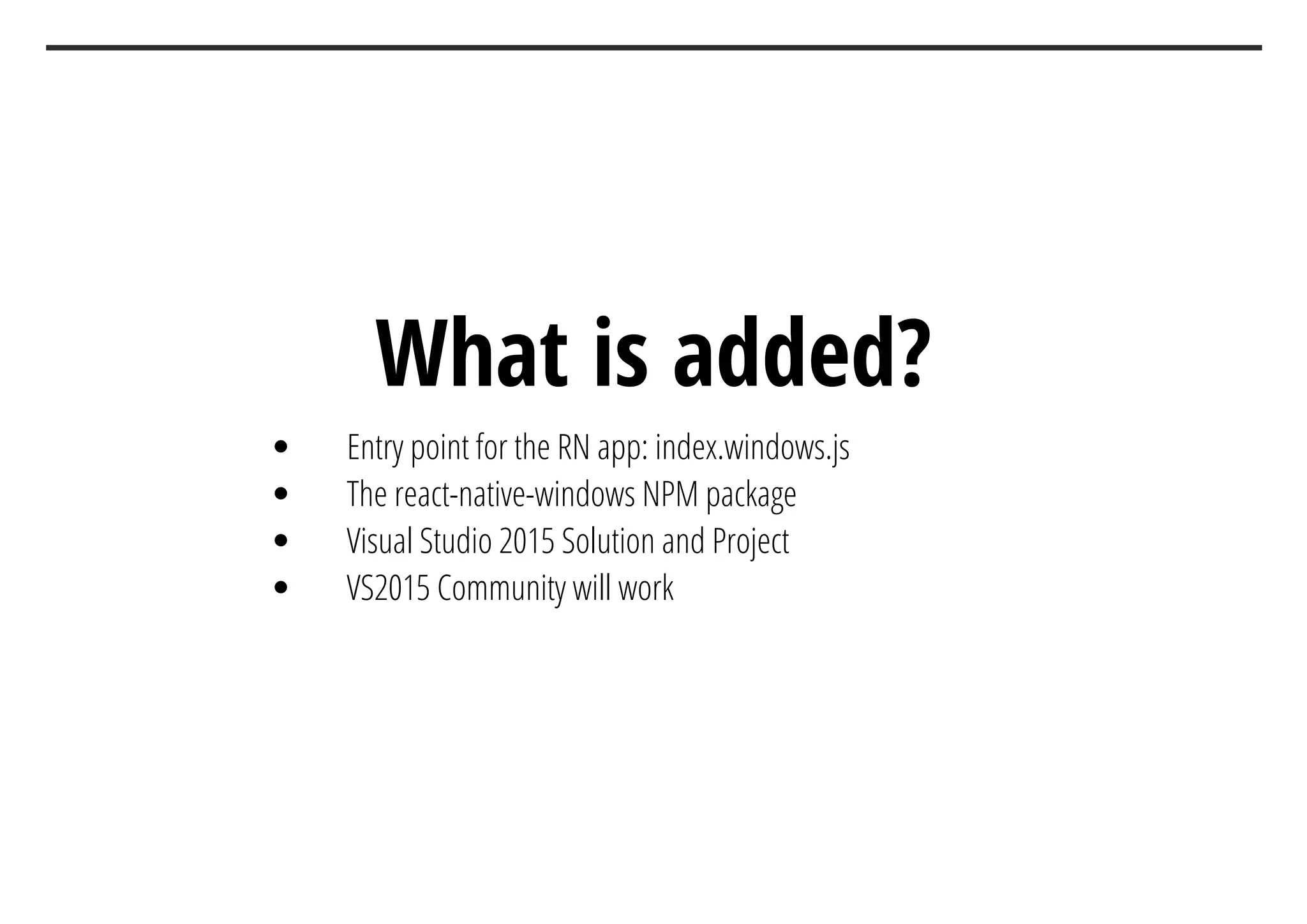 Building UWP apps with React-Native | PPT