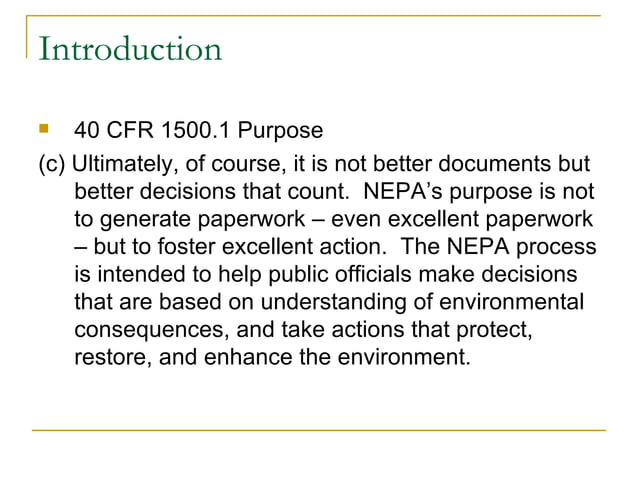 Building Value Into The Nepa Process (Aka Why Is This Important) | PPS