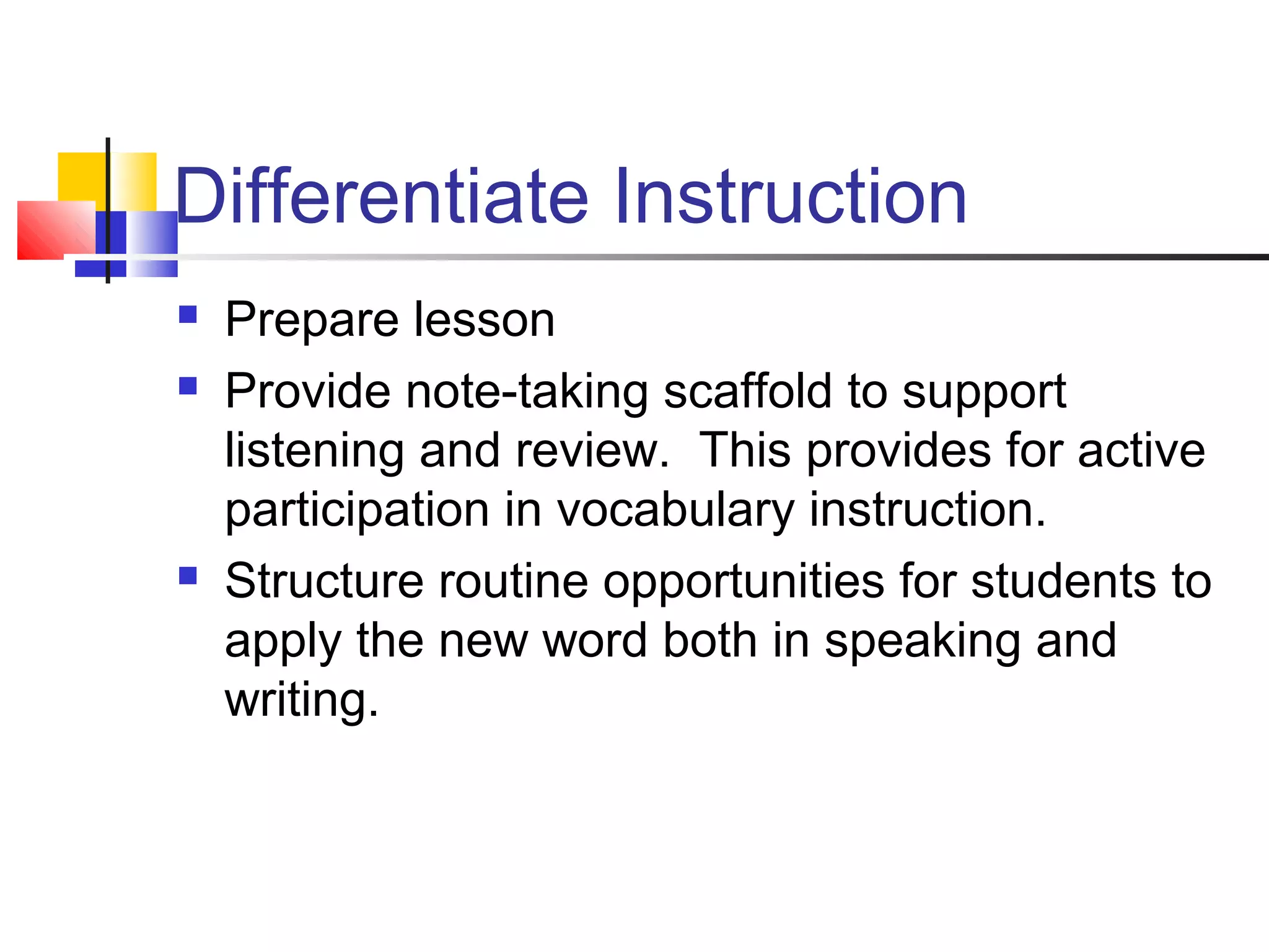 Building vocabulary | PPT