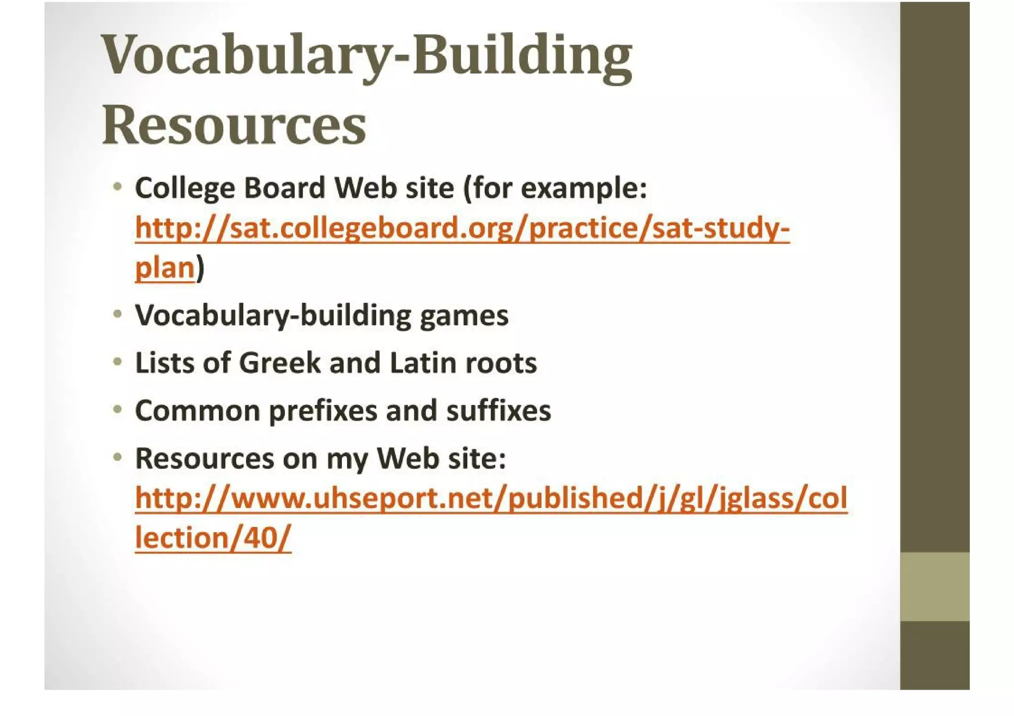 Building Vocabulary | PDF