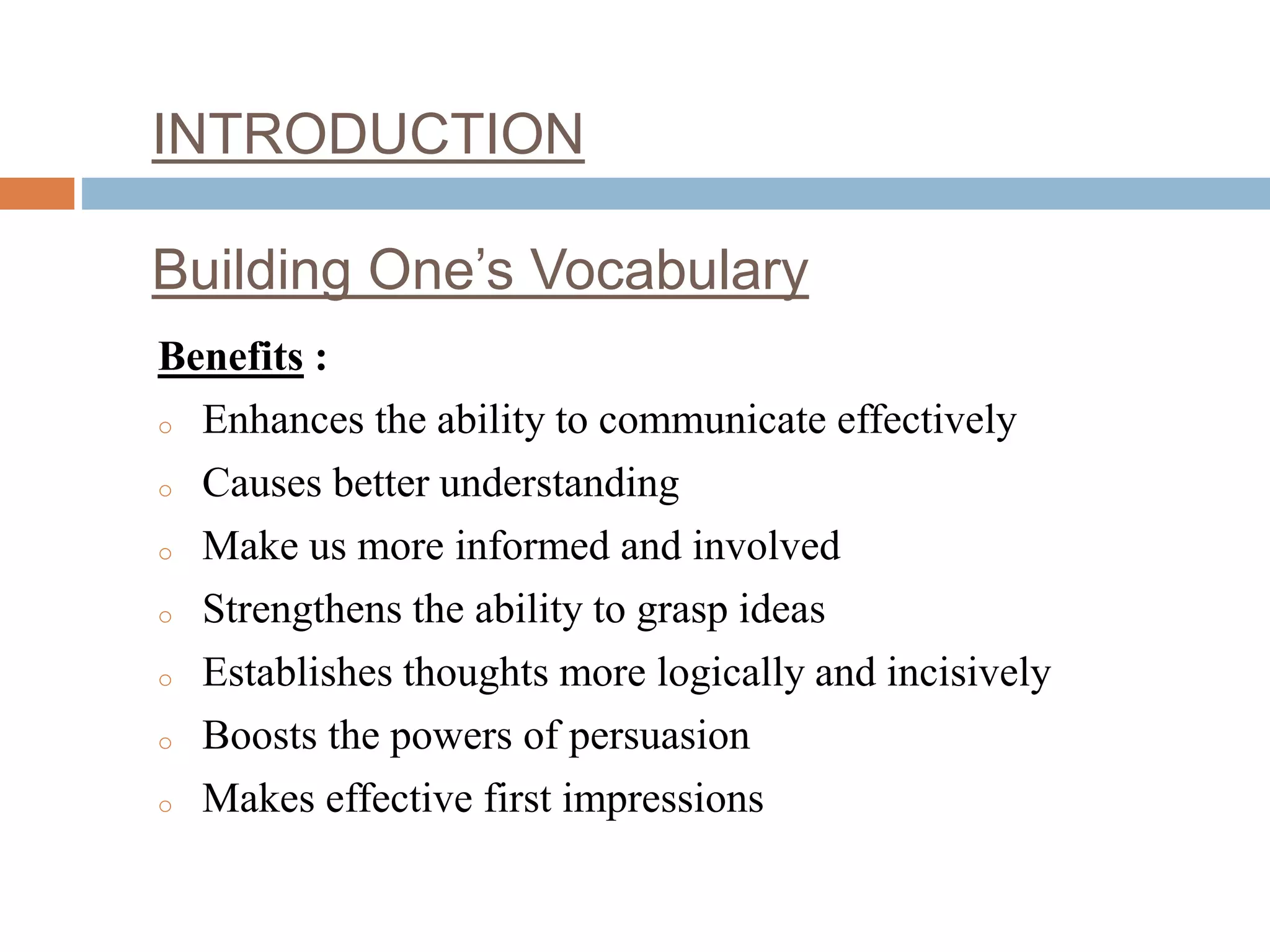 Building Vocabulary | PPTX