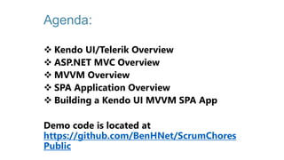 Building web applications using kendo ui and the mvvm pattern | PPTX | Web Development | Internet