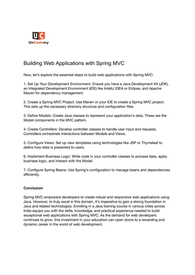 Building Web Applications With Spring Mvc Pdf 