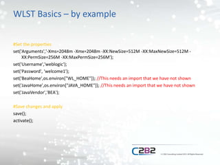 Building WebLogic Domains With WLST | PPT