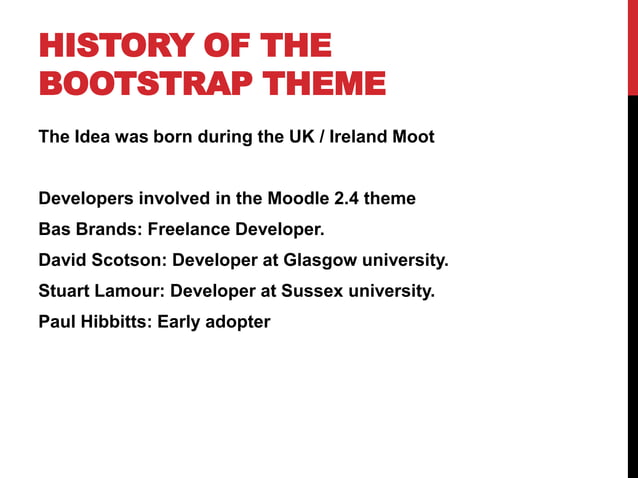 Building a Moodle theme with bootstrap | PPTX | Web Development | Internet