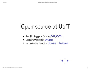 Building Without Adobe: Transforming Your Digital Collections with Free and/or Open Source Tools ...